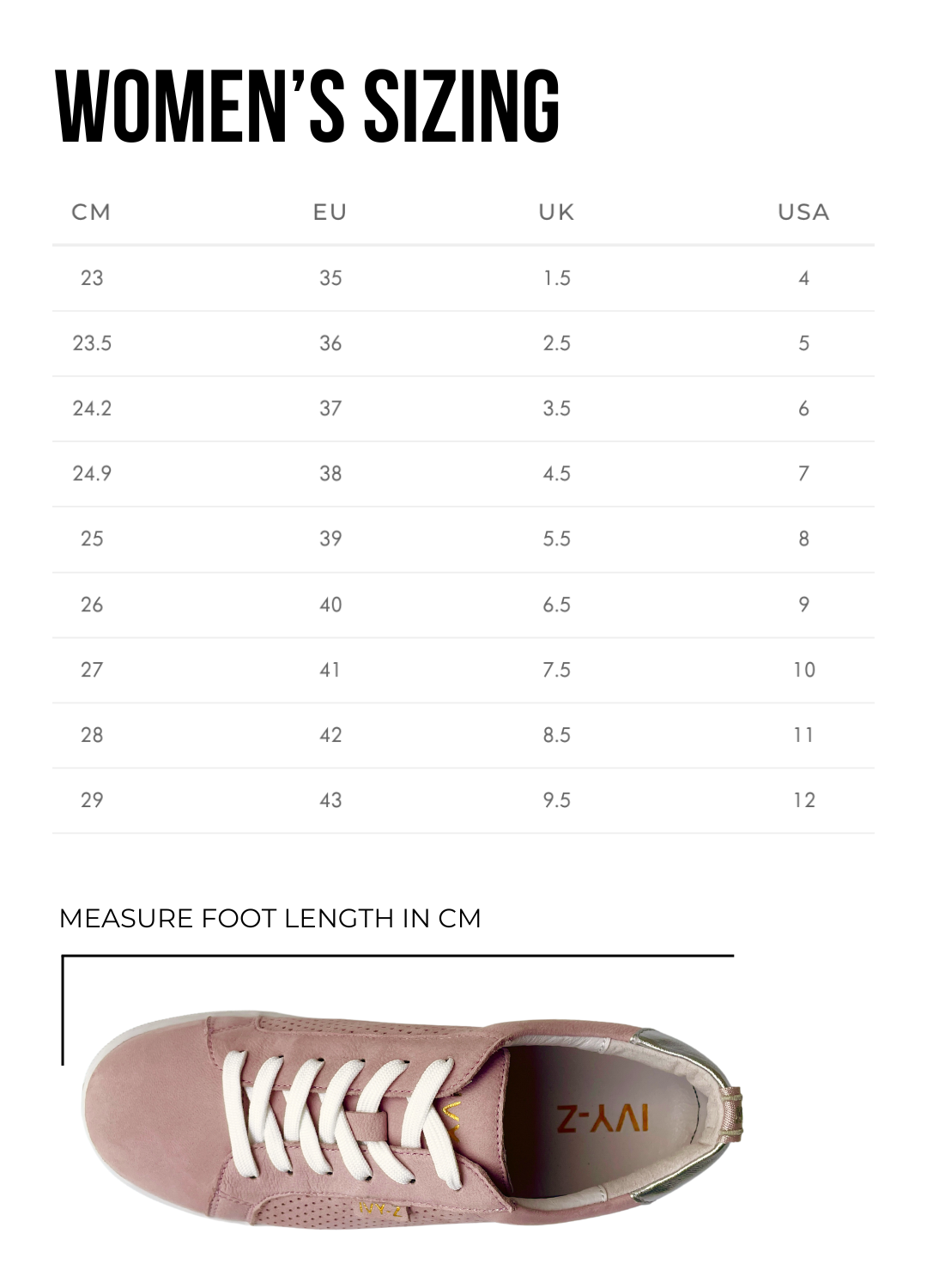 Size Guide – Footmaster